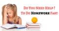 How to Do Your homework Faster by Following Necessary Steps